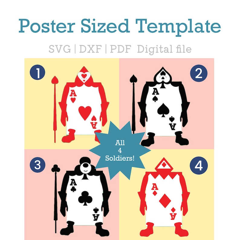 Card Soldier Template Set: Tea Party Decor (digital File) - Etsy