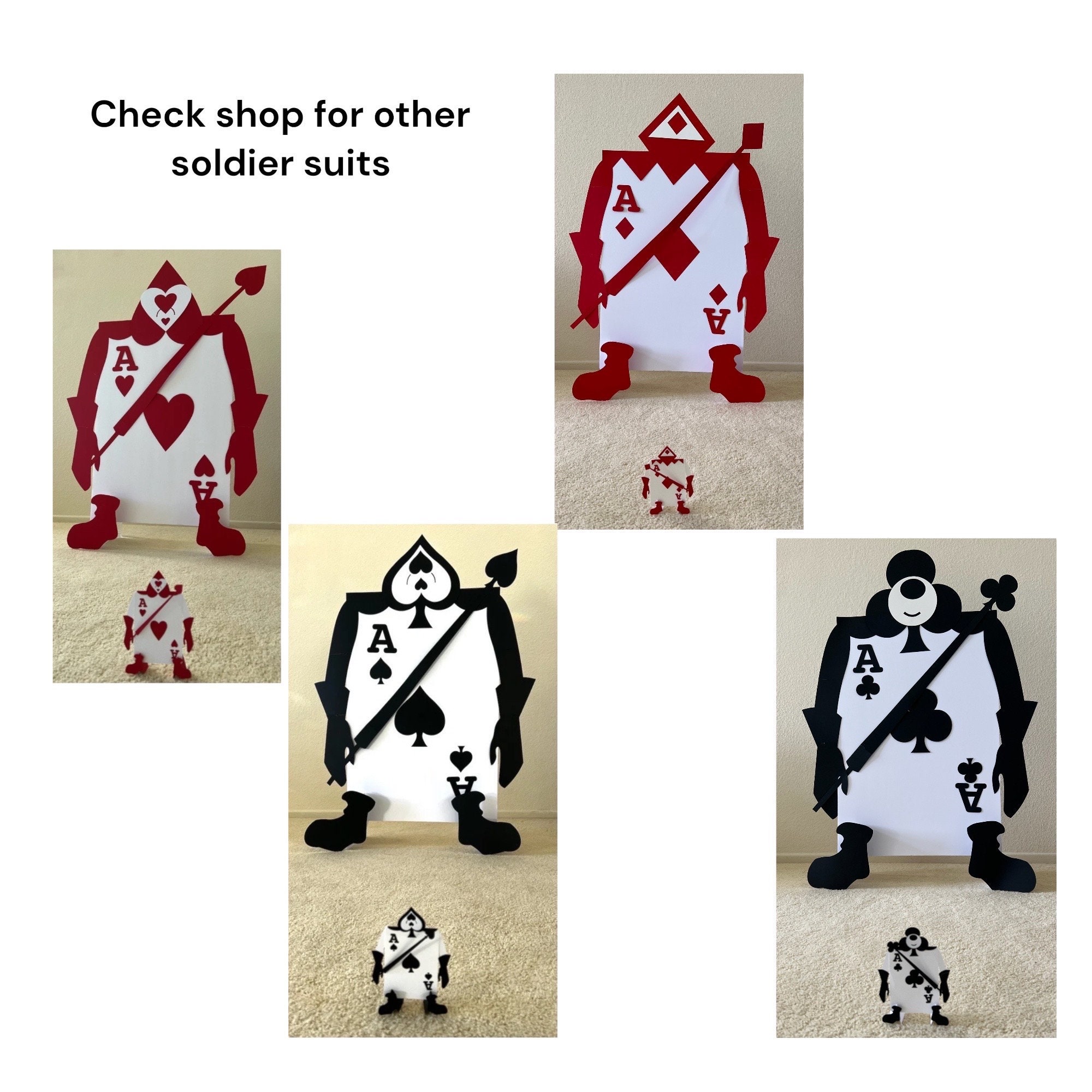 Digital Template, Poster Sized Spade Card Soldier Alice's Adventure in ...