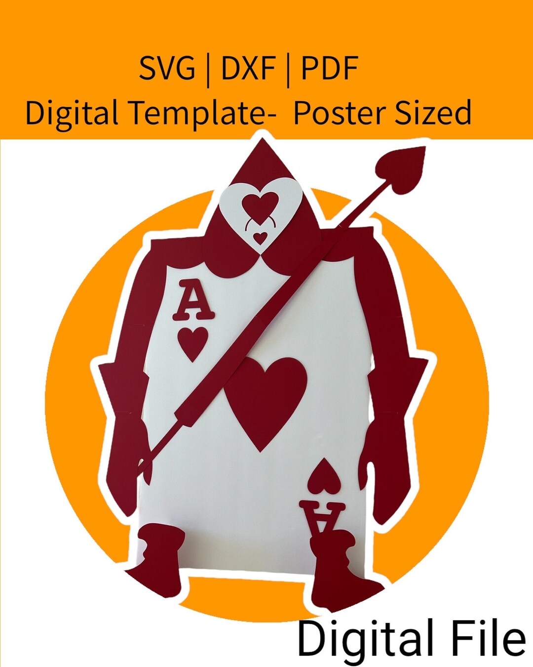 Poster Sized Heart Card Soldier| Digital Template| Adventure in ...