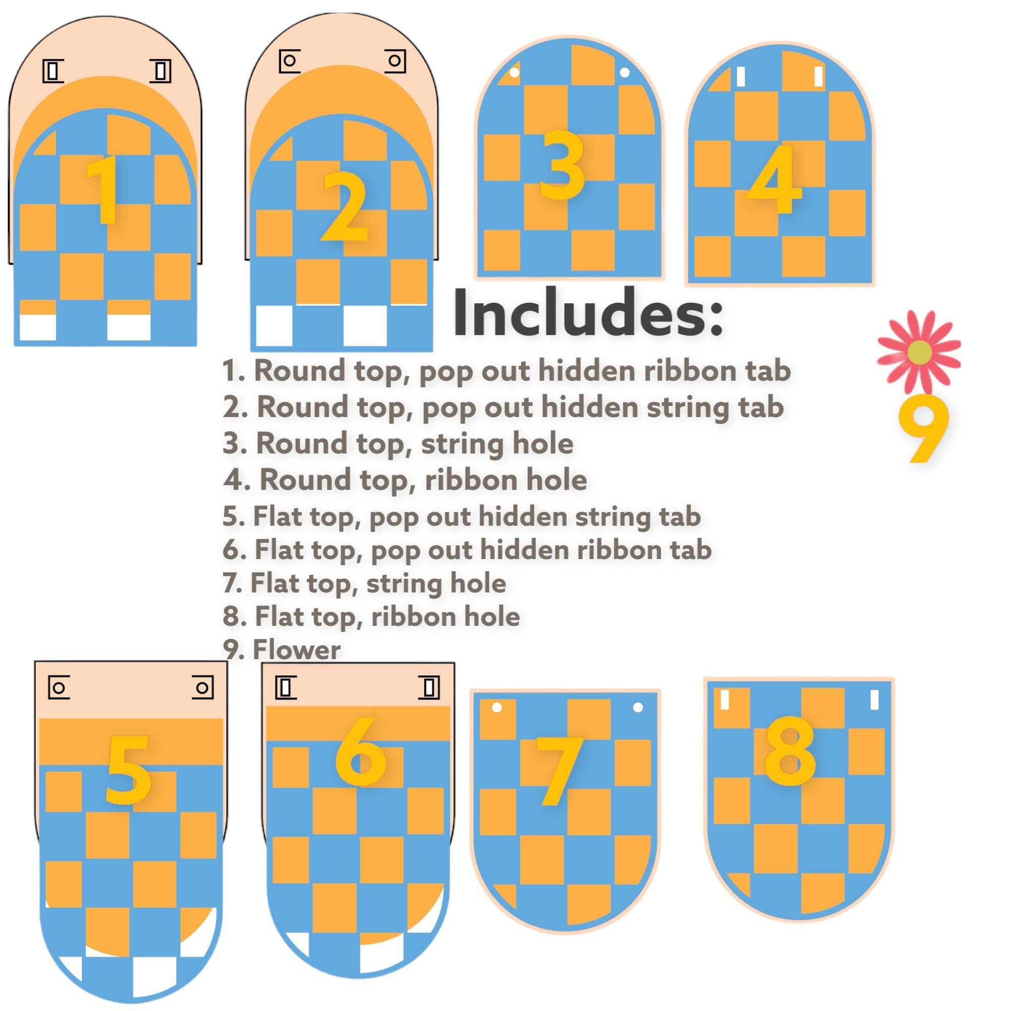 Layered Checkered Banner SVG| Pennant| Bunting| Groovy Banner SVG ...