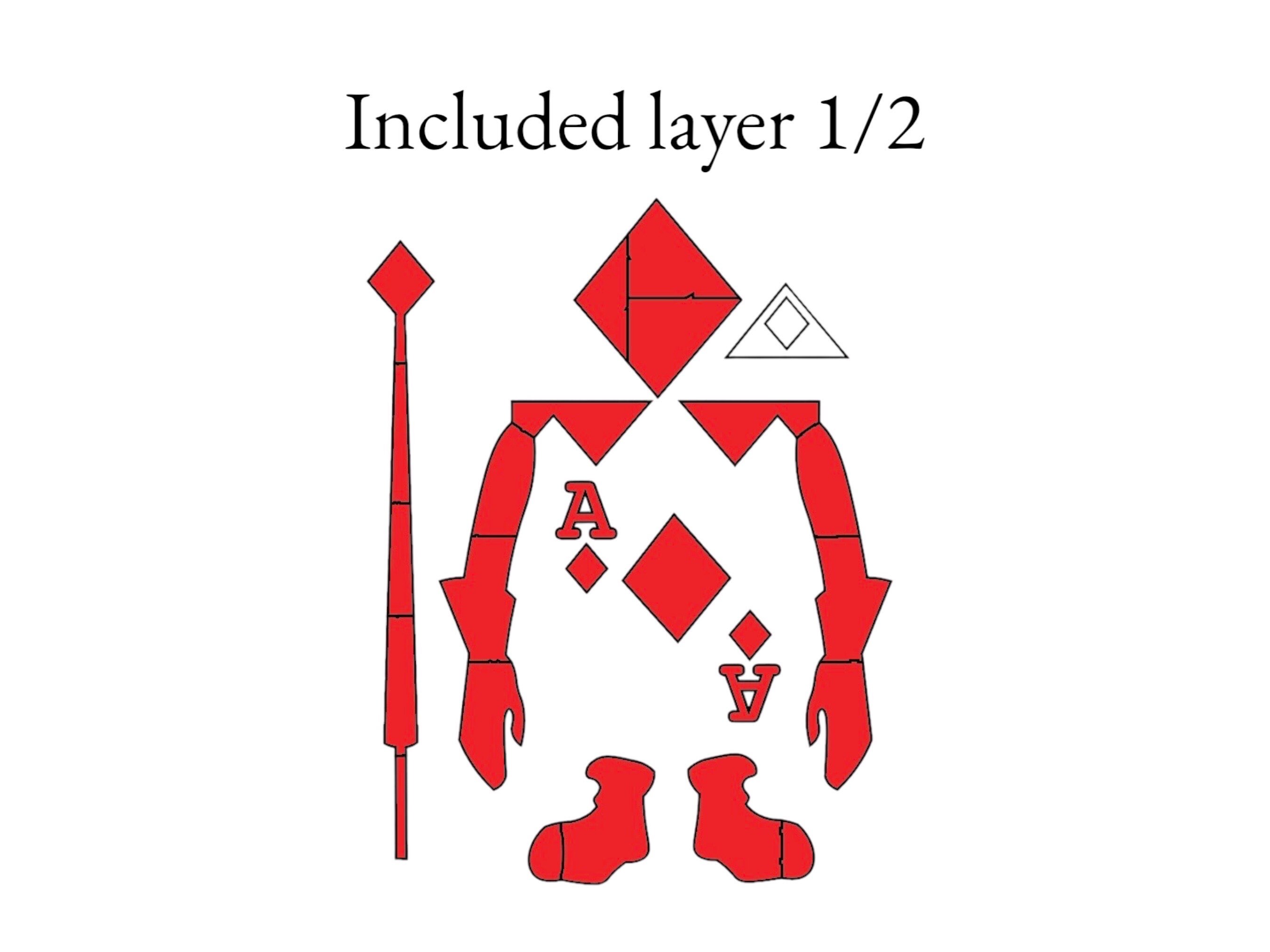 Digital Template, Poster Sized Diamond Card Soldier Alice's Adventure ...