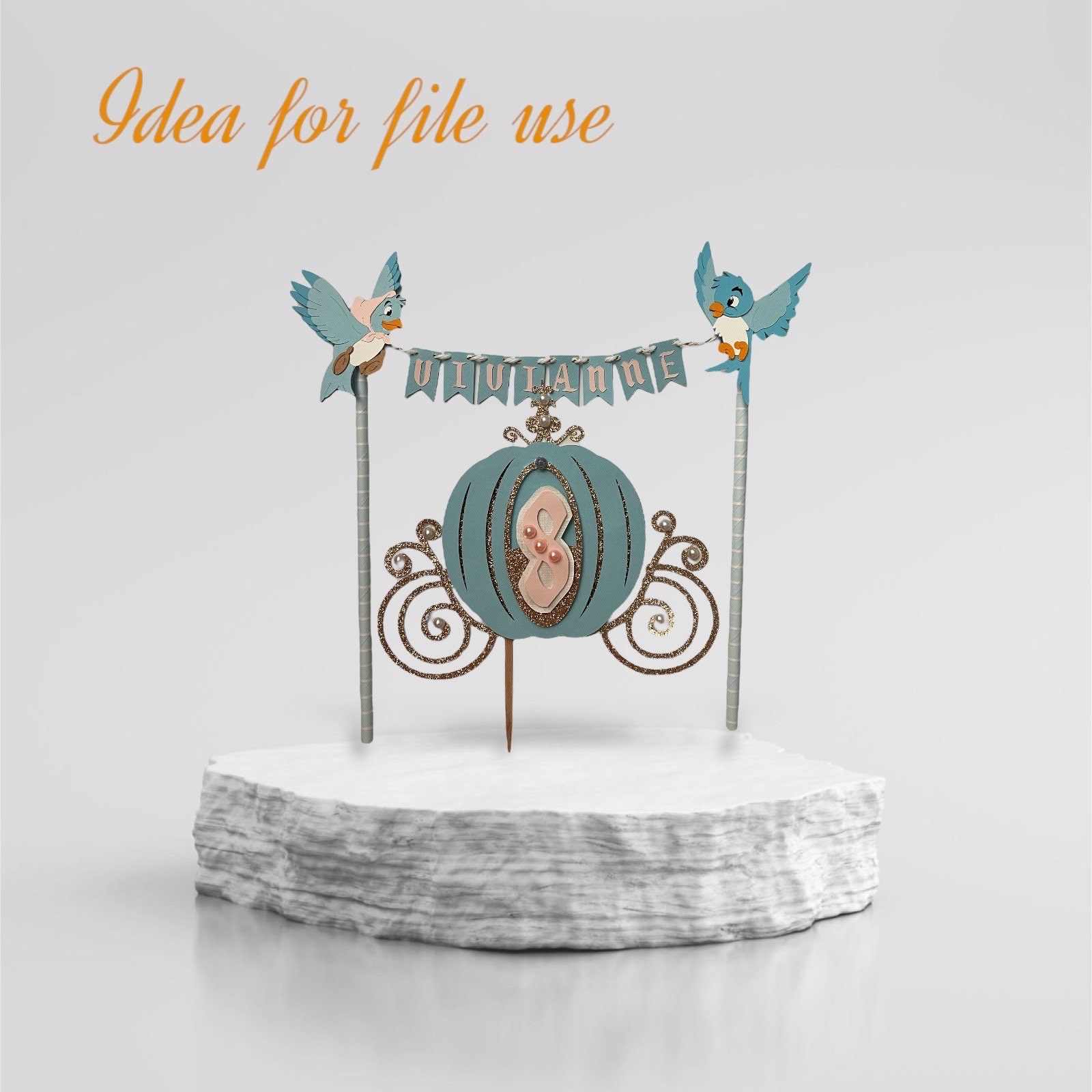 Blue Bird Digital File Layered Princess Bird - Etsy