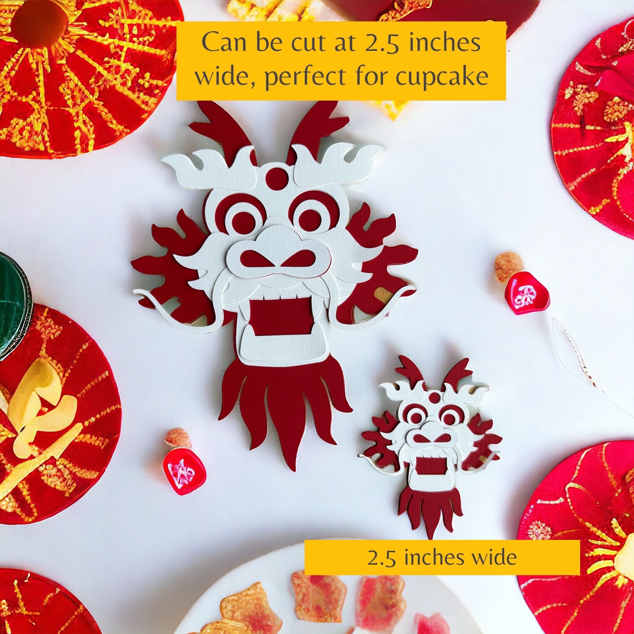 Dragon Head, Layered Digital File Chinese Zodiac SVG and Dxfcupcake ...
