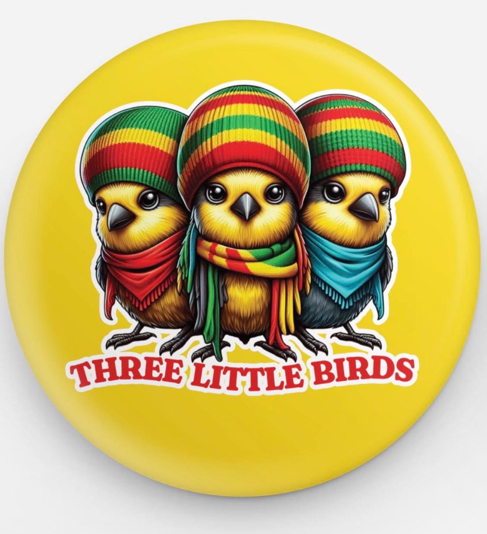 3 Little Birds Button Reggae Button Bob Marl Button Music Button Reggae ...