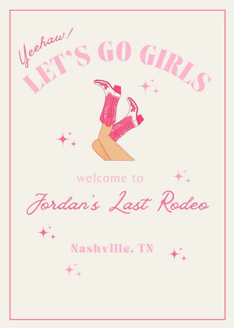 Let's Go Girls Bachelorette Itinerary Template - Etsy