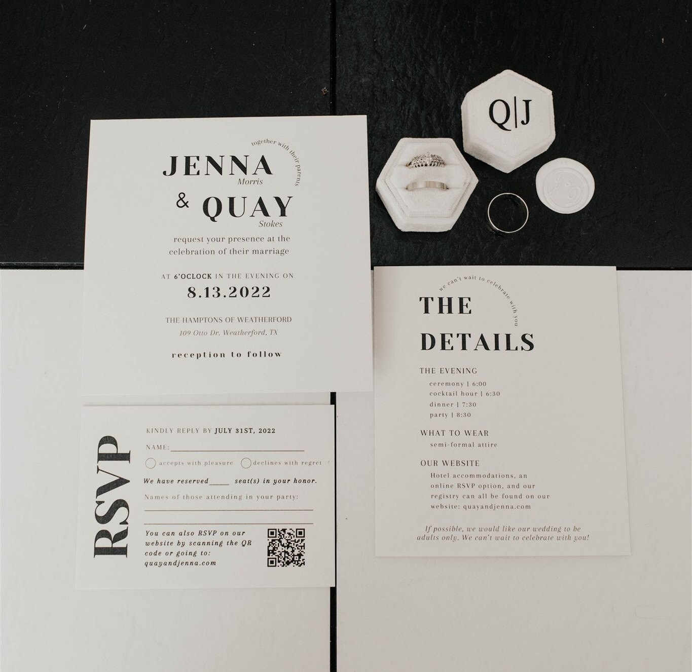 Minimalist Wedding Invitation Set- Downloadable Template - Etsy