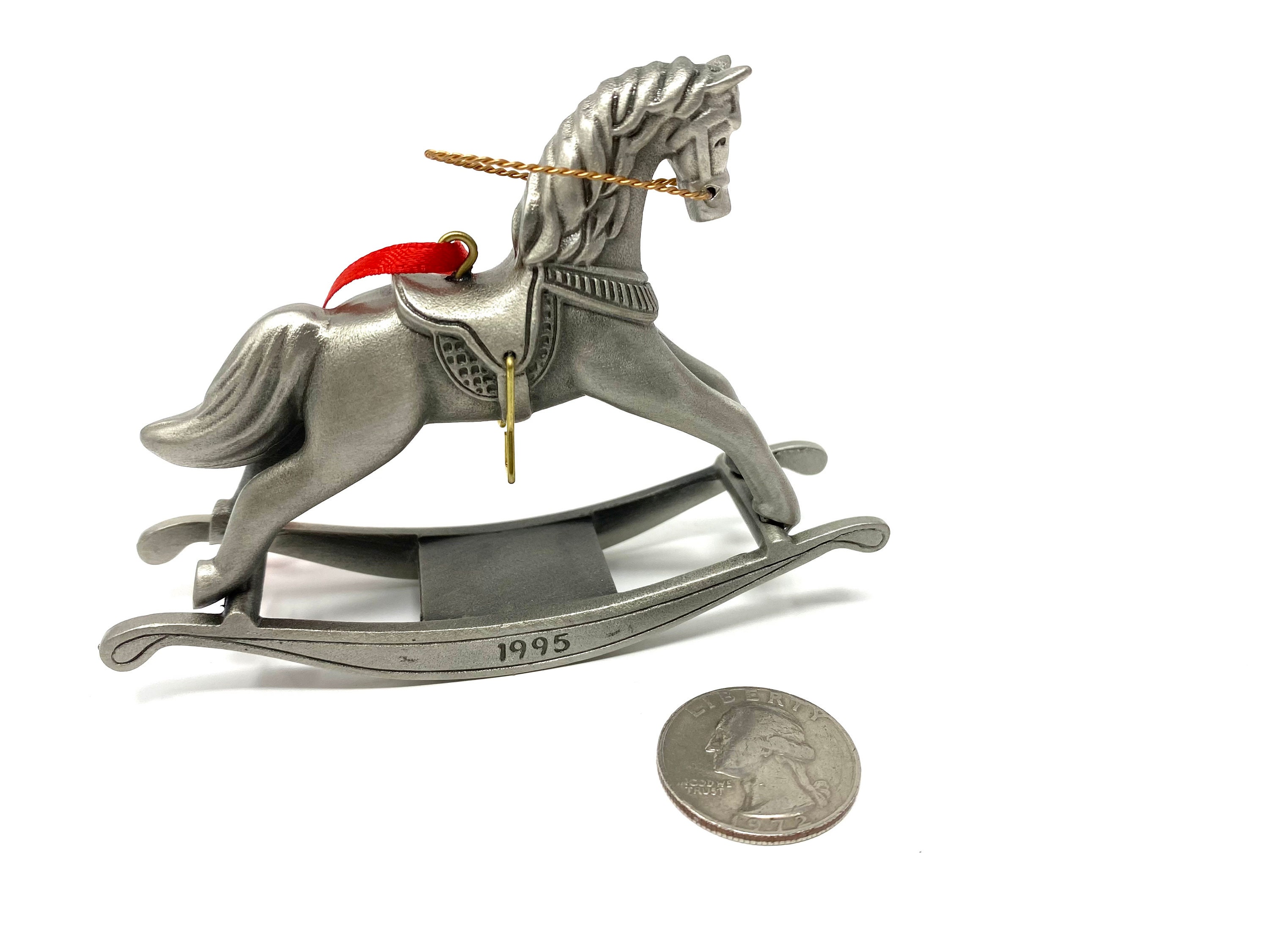 Vintage Hallmark pewter Rocking Horse 15th Anniversary Edition 1995 ...