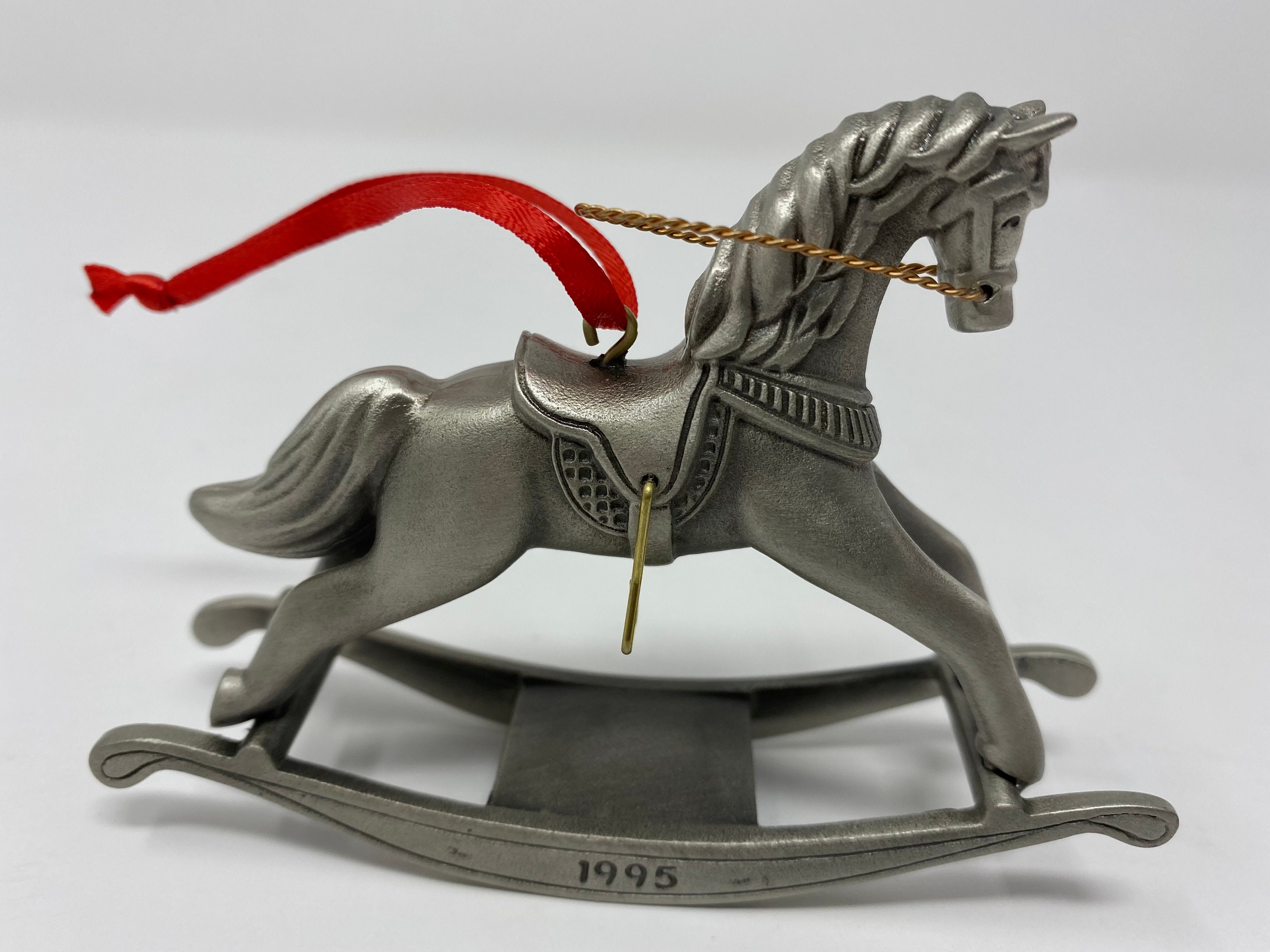 Vintage Hallmark pewter Rocking Horse 15th Anniversary Edition 1995 ...
