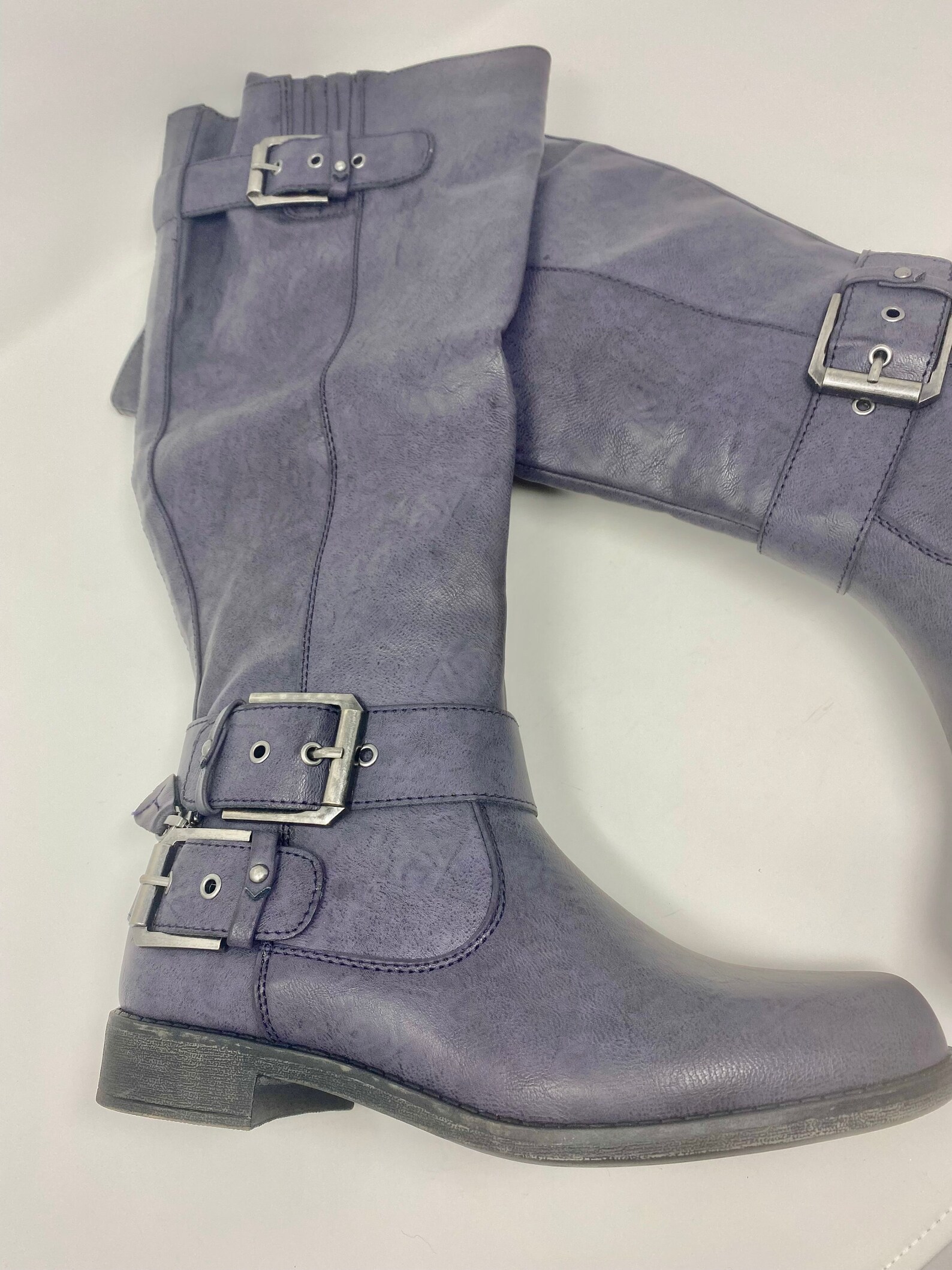 SHOE DAZZLE Romilly Faux Leather Knee High Riding Boots Brand New in ...