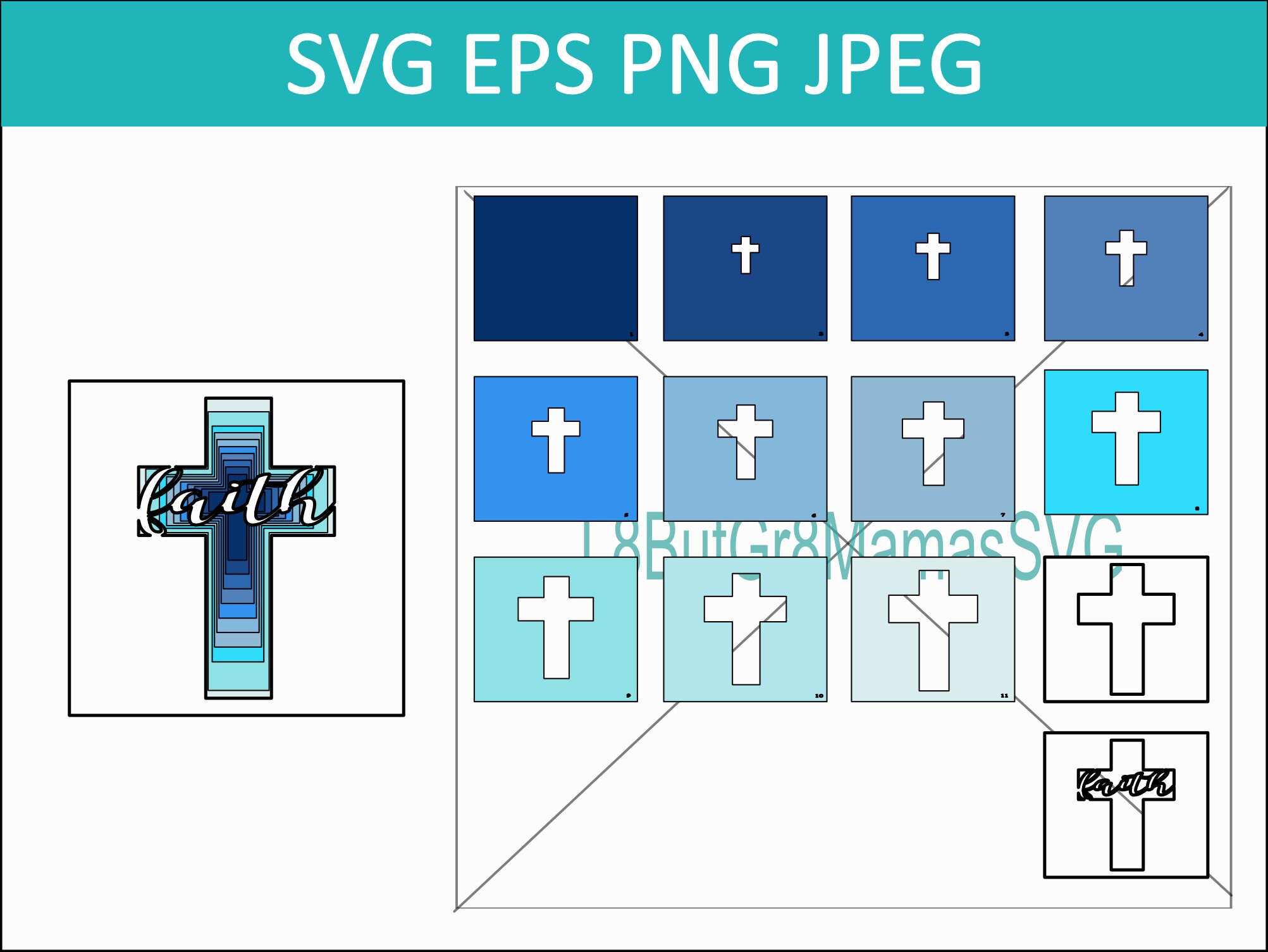 3D Cross Shadow Box SVG/PNG Cut Files | Cross | Easter | Faith | 3D ...