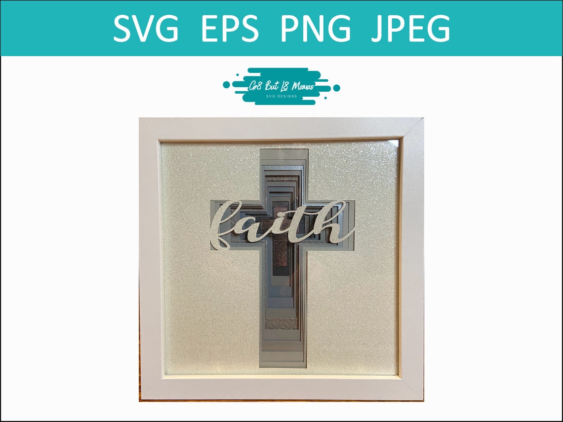 3D Cross Shadow Box SVG/PNG Cut Files Cross Easter Faith | Etsy