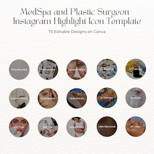 Customizable Instagram Highlight Icon Template for Medspa and Plastic ...
