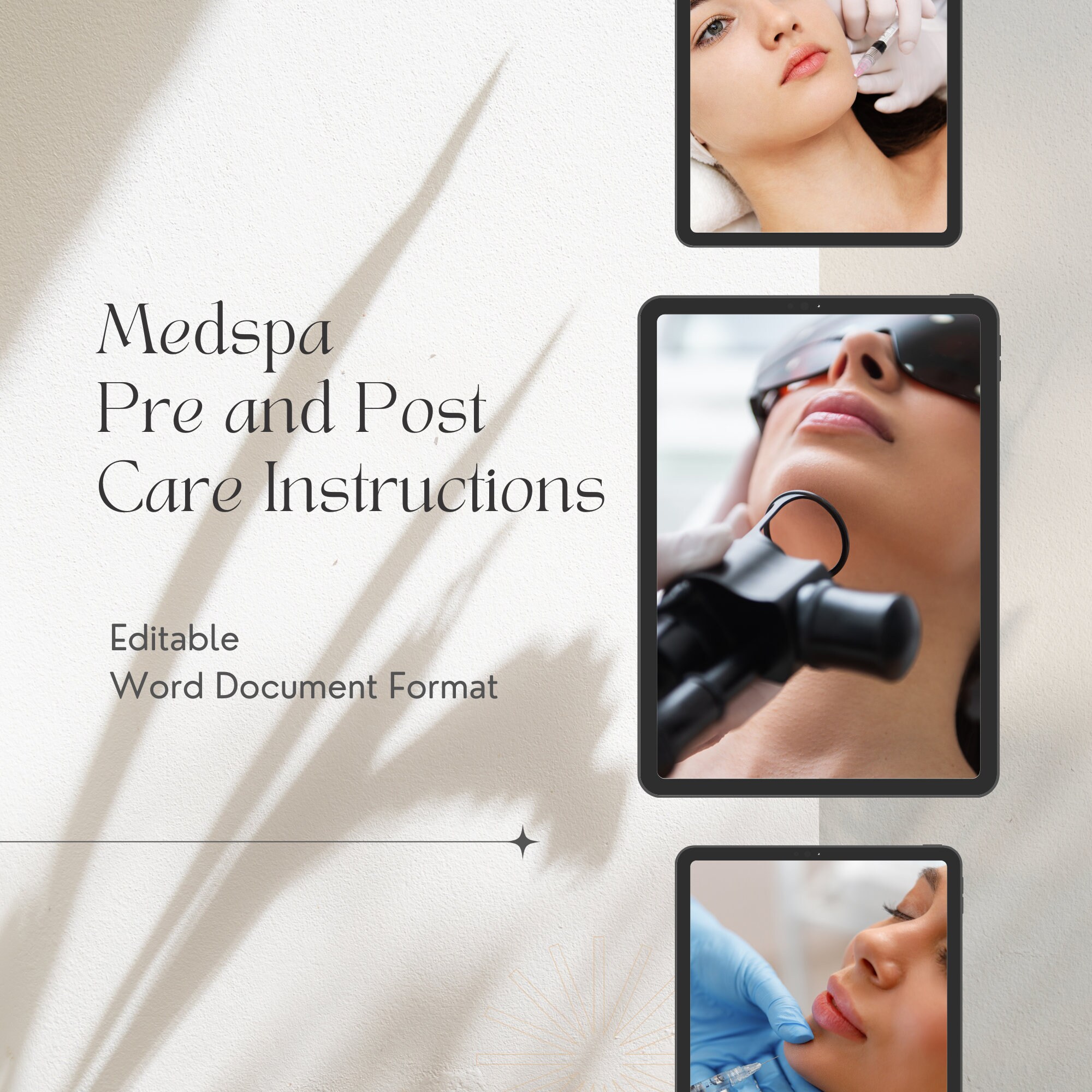 Complete Medspa Care Package: Editable Pre and Post Care Instructions ...