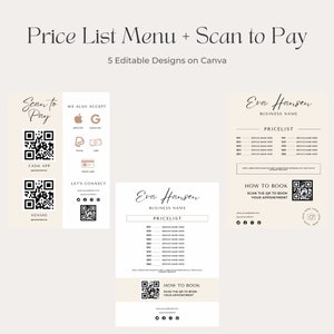 Editable Scan-to-pay Sign for Easy Payment - Etsy