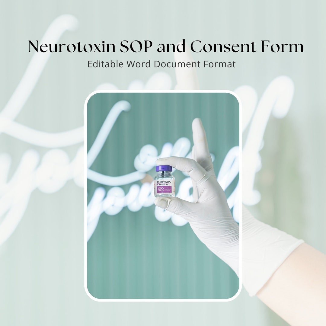 Neurotoxin Standard Operating Procedures (SOP) and Consent Form - Etsy
