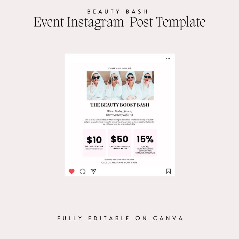 Med Spa Event Flyer | Beauty Flyer Templates | Editable & Printable - Etsy