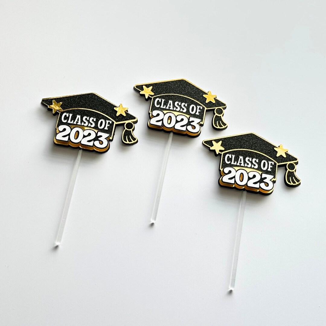 2023 Graduation Cupcake Toppers, Graduation Decor, Class of 2023 ...