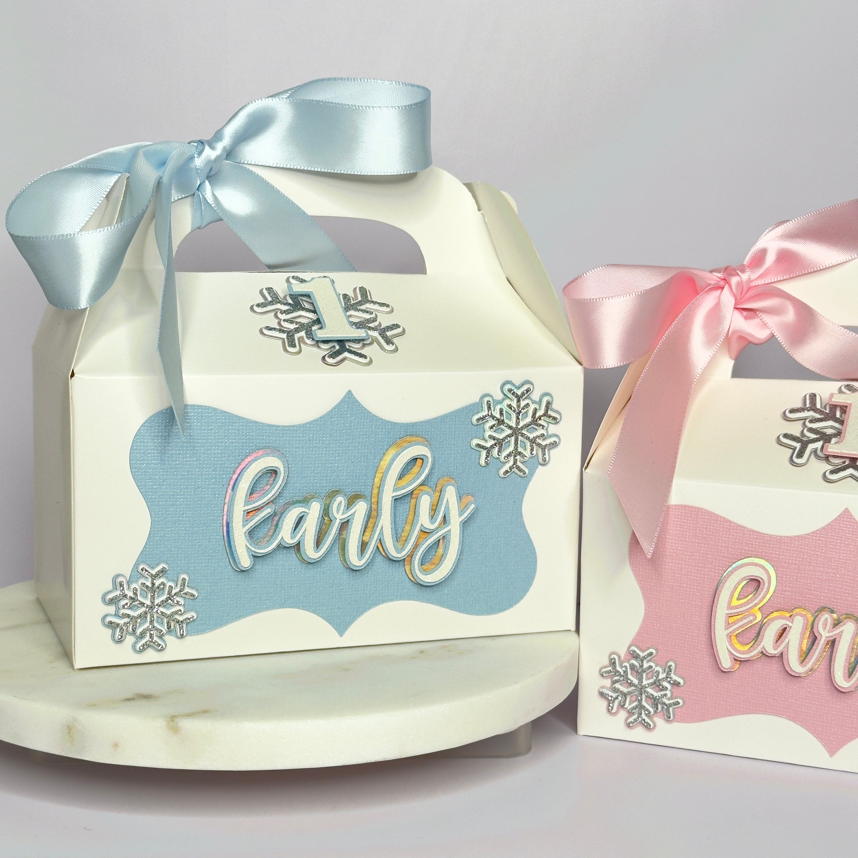 Winter Wonderland Favor Boxes, Snowflake Favor Boxes, Winter Favor ...