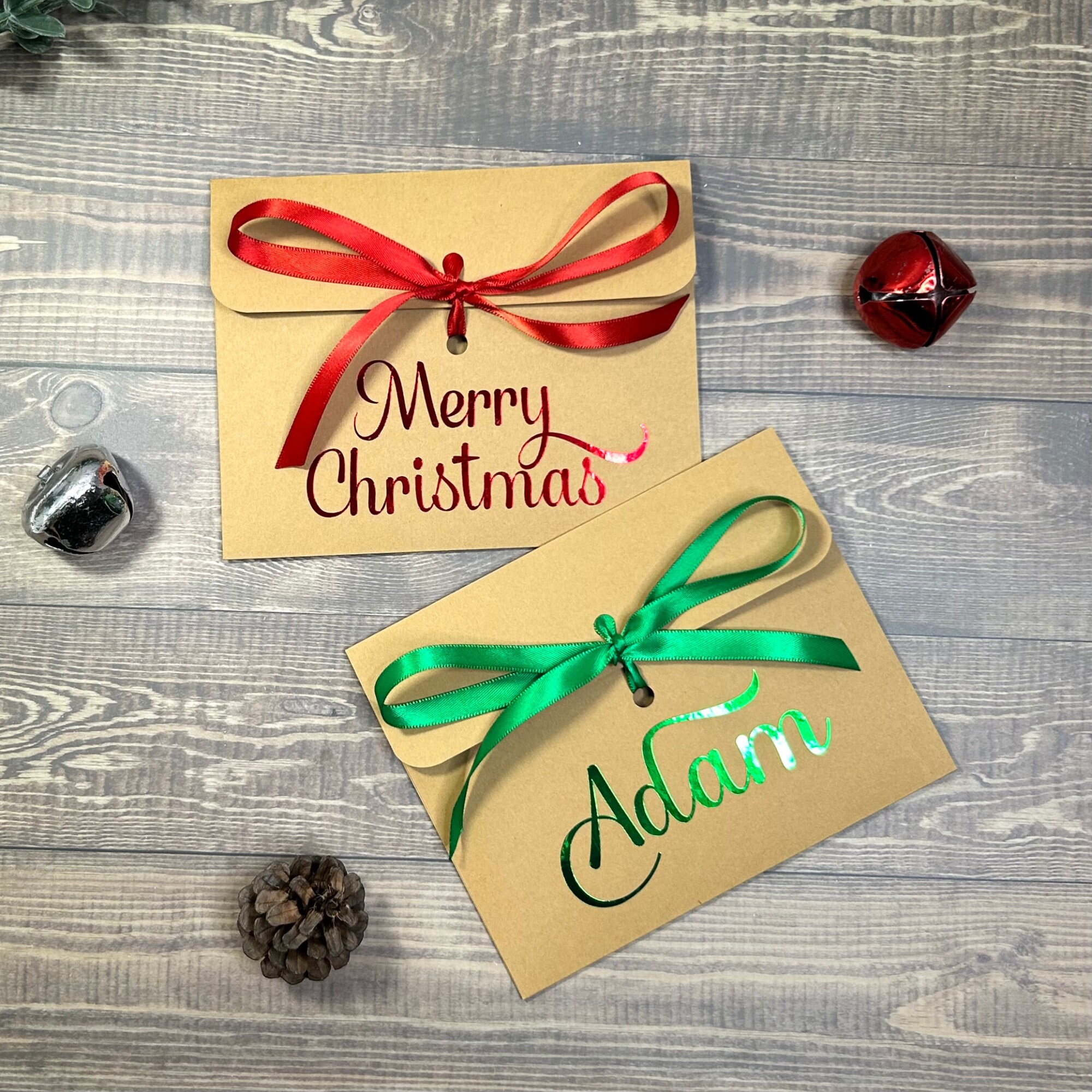 Money Envelope, Personalized Money Holder, Personalized Christmas Gift ...