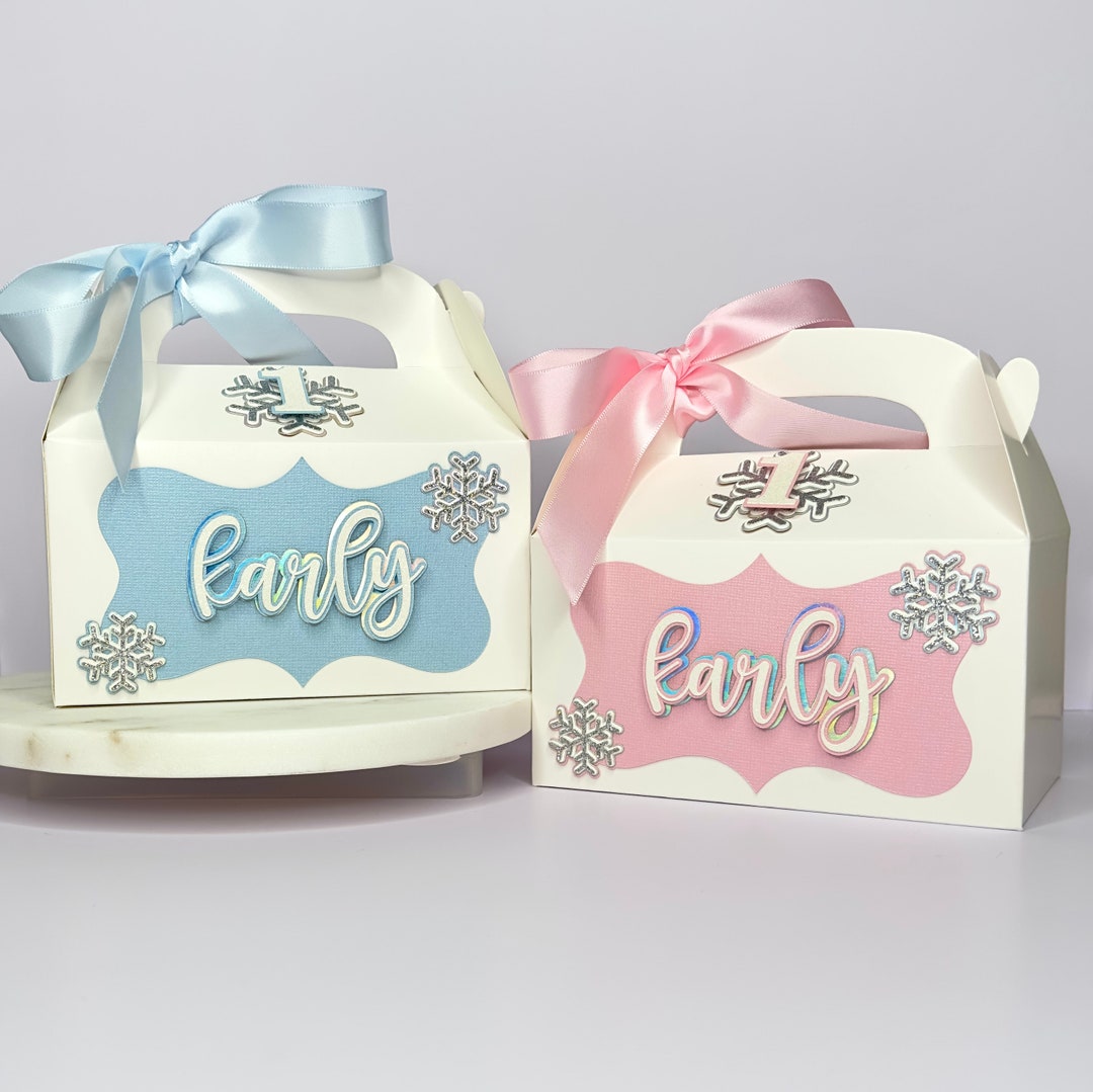 Winter Wonderland Favor Boxes, Snowflake Favor Boxes, Winter Favor ...
