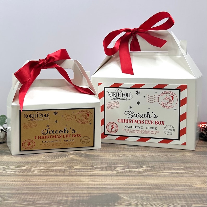Christmas Eve Box, Christmas Favor Box, Holiday Gift Box, Santa Mail ...