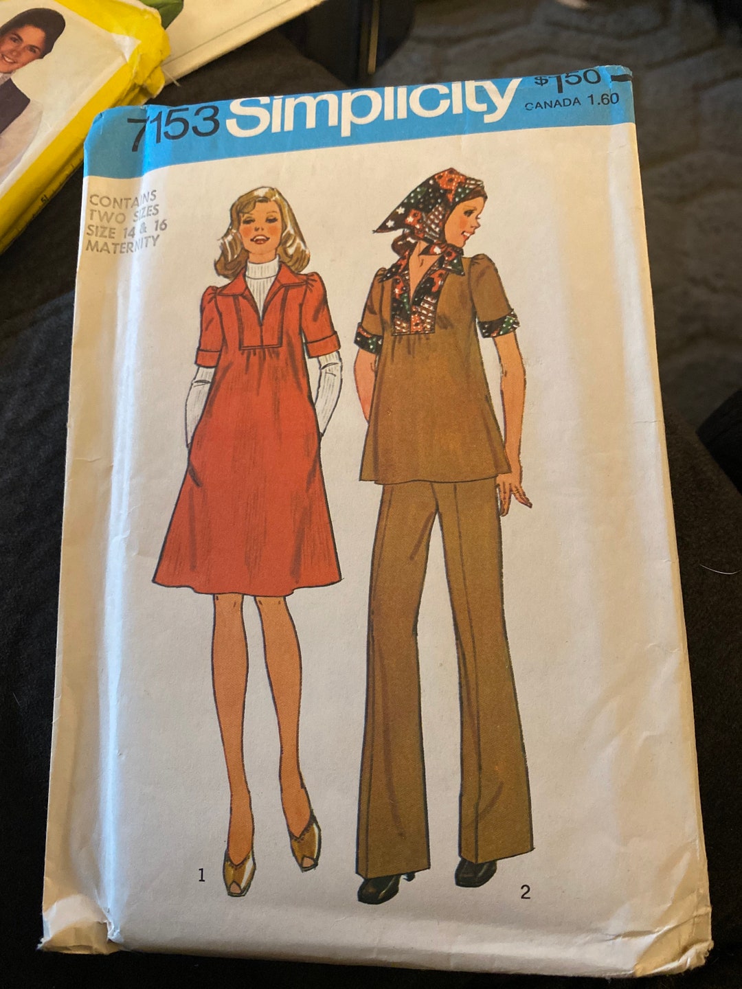 Vintage Simplicity Sewing Pattern 7153 - Etsy