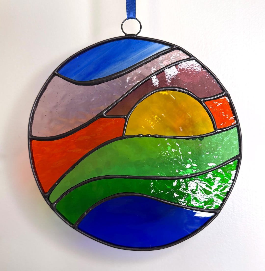 Small Sunny Leadlight Suncatcher - Etsy Australia