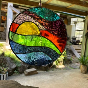 Small Sunny Leadlight Suncatcher - Etsy