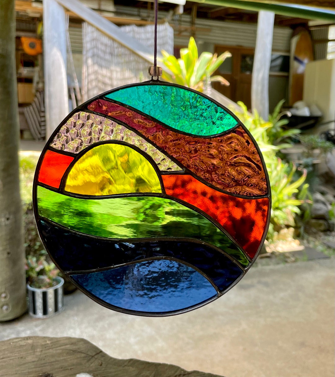 Small Sunny Leadlight Suncatcher - Etsy