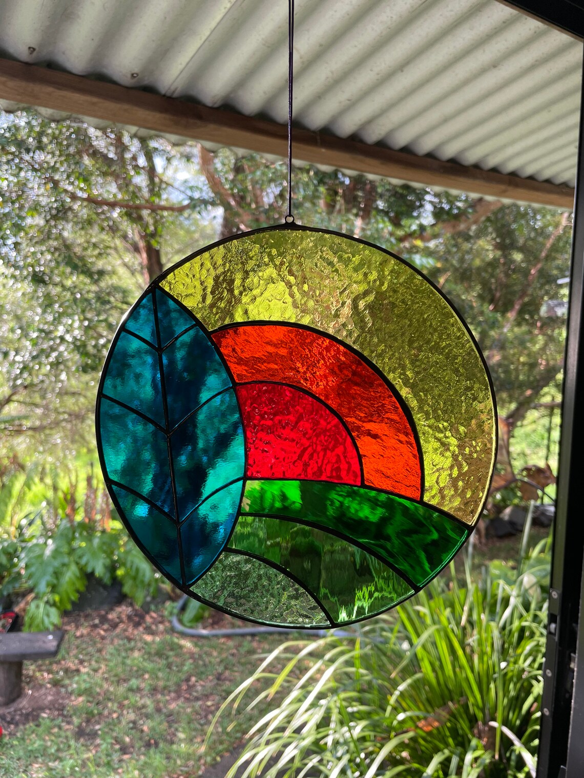 Large Sunny Leadlight Suncatcher - Etsy