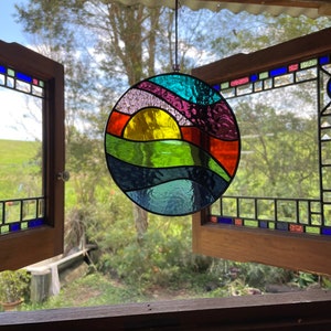 Small Sunny Leadlight Suncatcher - Etsy