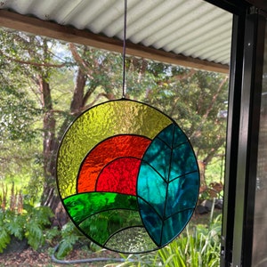 Large Sunny Leadlight Suncatcher - Etsy