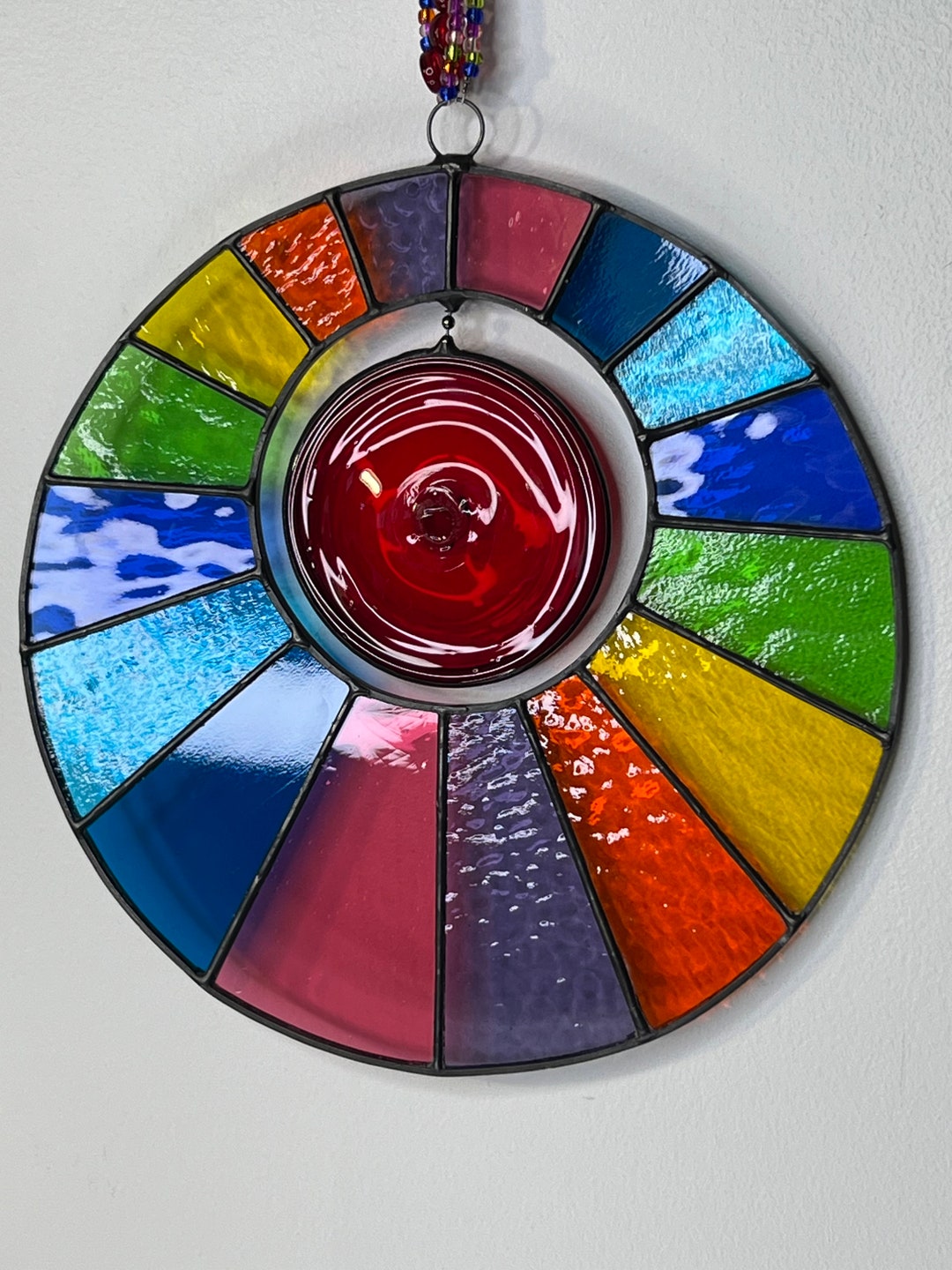 Rainbow Disk With Spinning Centre - Etsy