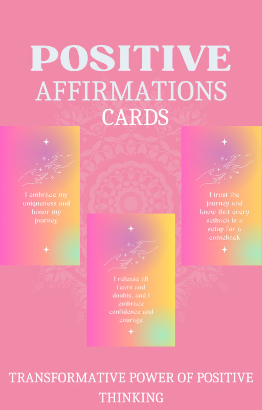 Affirmation Cards, Positive Transformation, Positive Thinking, Daily ...