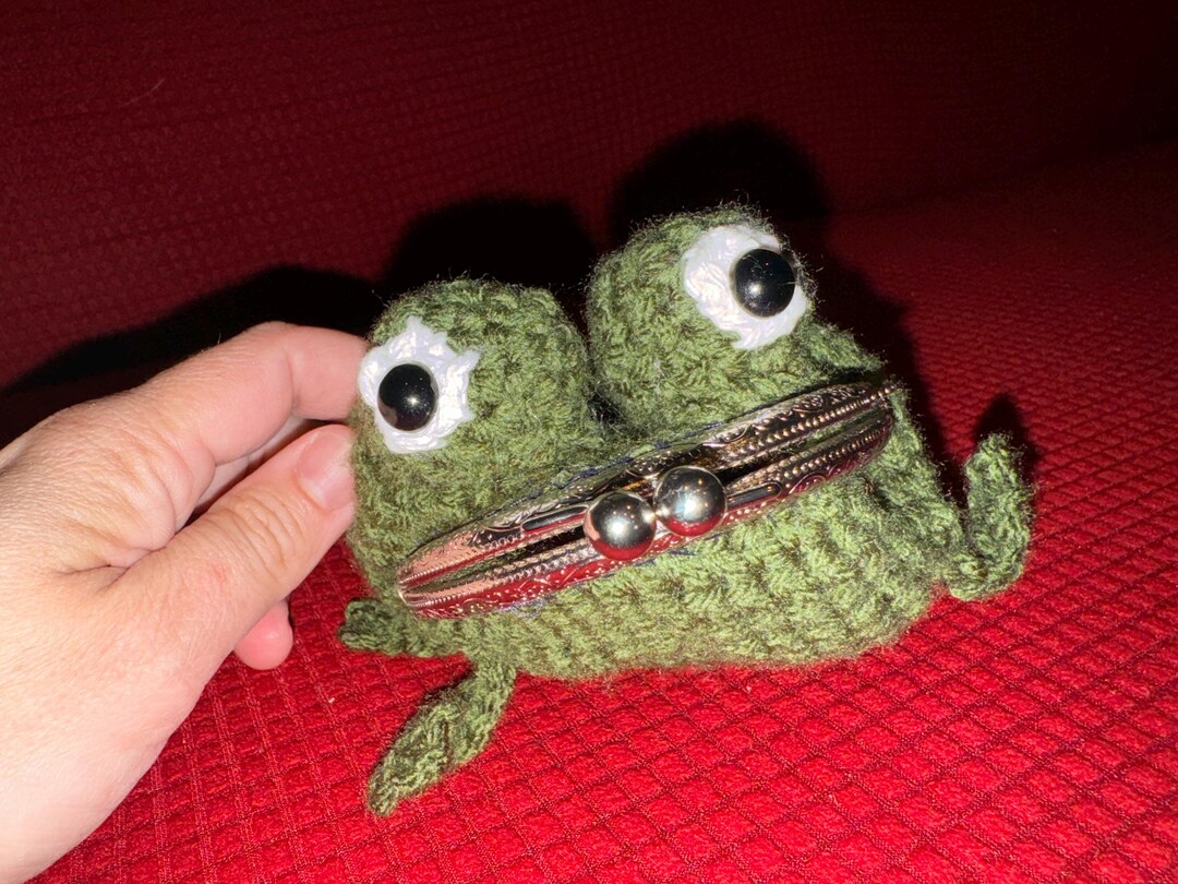 Handmade Crochet Naruto Frog Coin Purse Wallet - Etsy