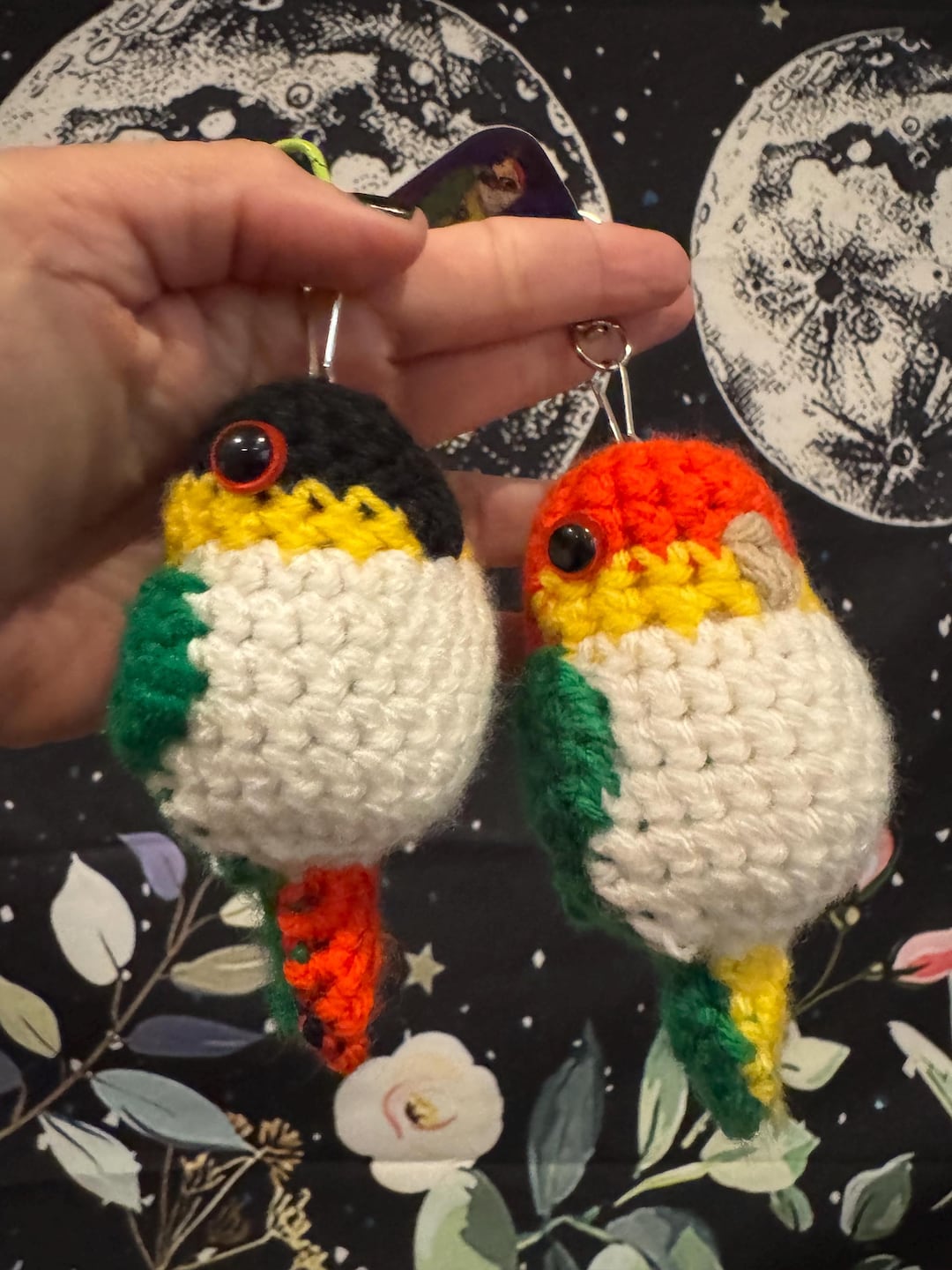 Crochet Bird Keychains – Handmade Amigurumi Parrots & Custom Pet Birds ...