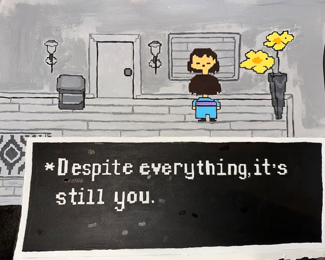 Undertale Acrylic Painting - Despite Everything, It’s Still You - 8x12 ...