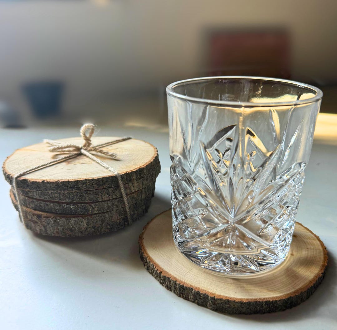 5-pack Natural Wood Slices - Coasters; DIY Craft Supplies; DIY Wedding ...