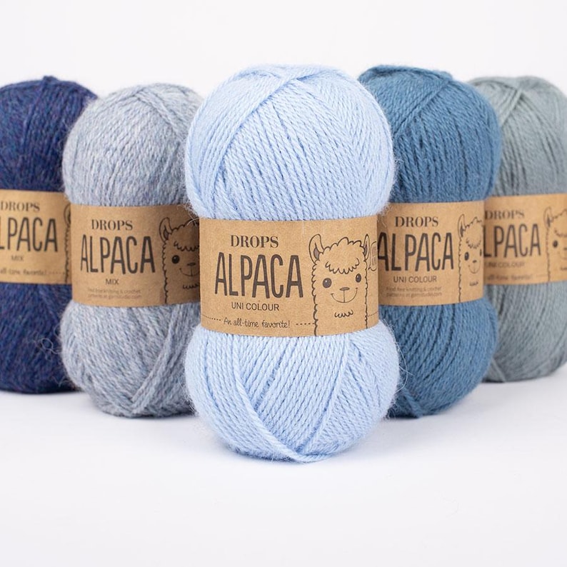 DROPS Alpaca Yarn, Superfine 4-ply Knitting Yarn, 50g . - Etsy