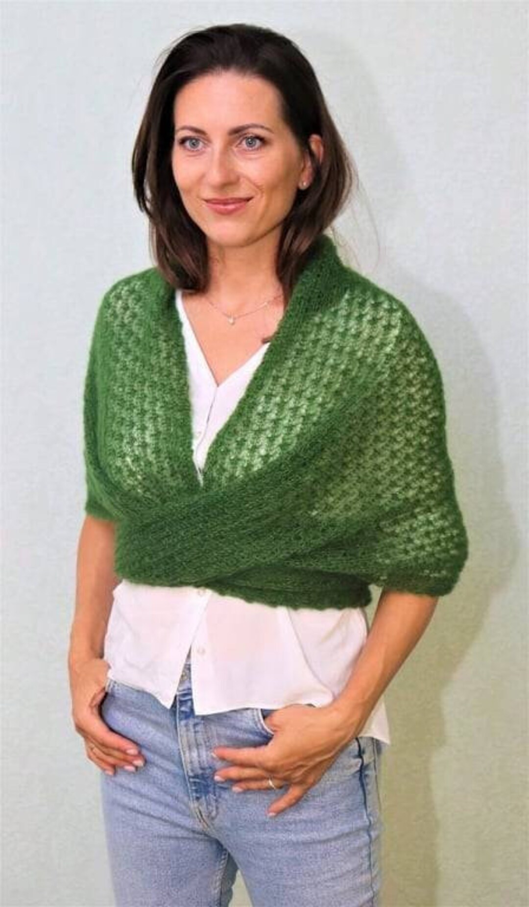 Mohair Shawl, Mohair and Silk Wedding Shawl, Women's Shawl, Shoulder ...