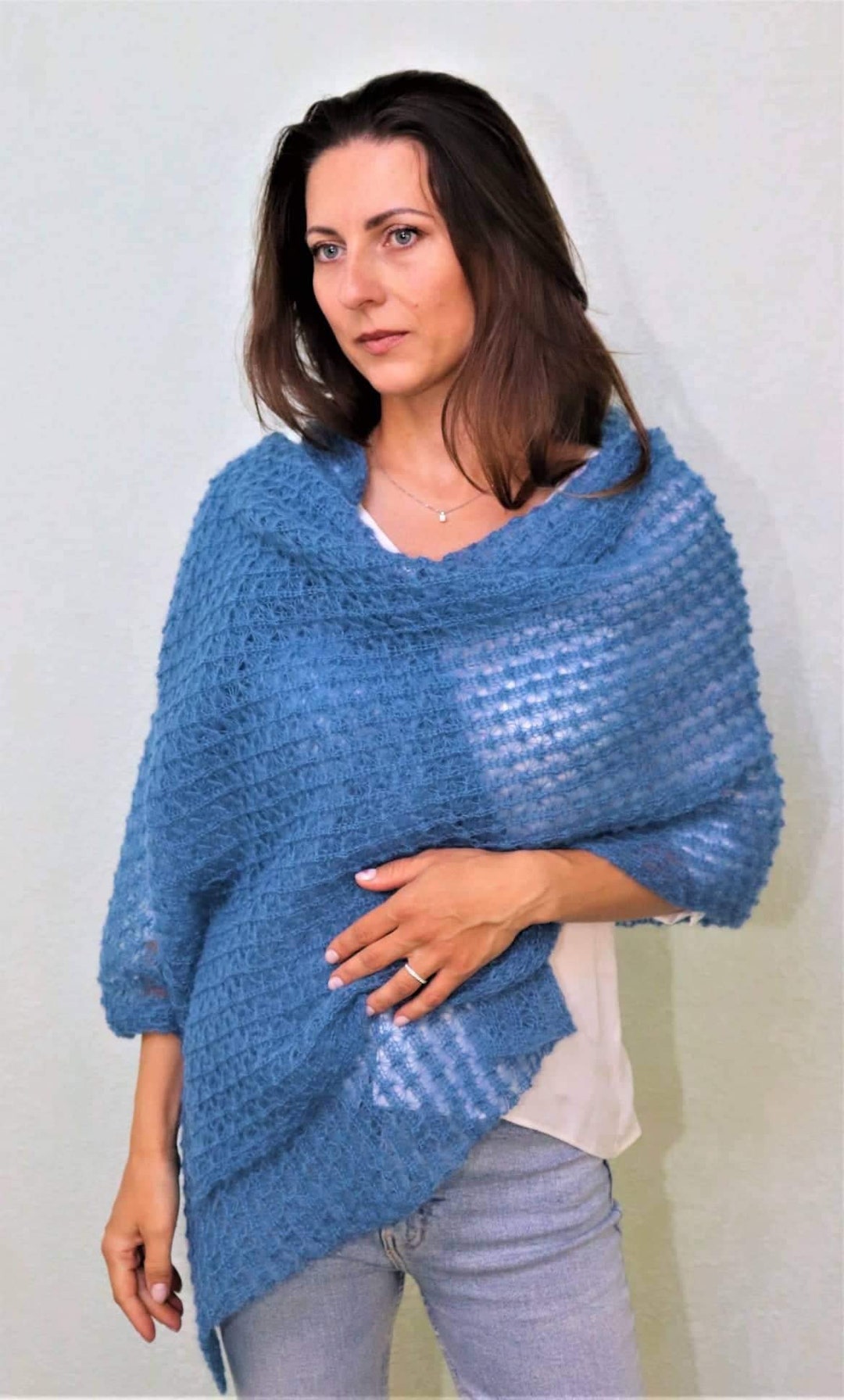 Mohair Cape Shawl, Mohair Wrap, Wedding Shawl, Wedding Shawl, Women's ...