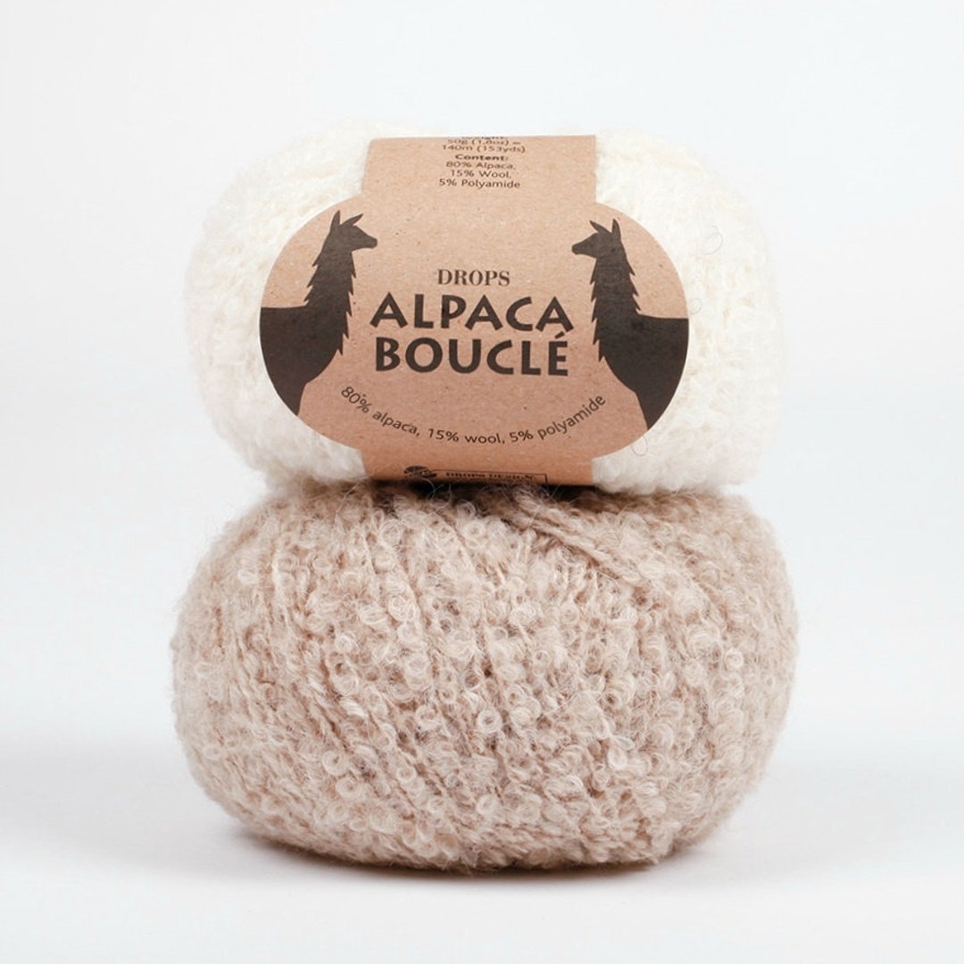 Yarn Alpaca Boucle Shaped Loop Wool Garnstudio DROPS Design Boucle ...