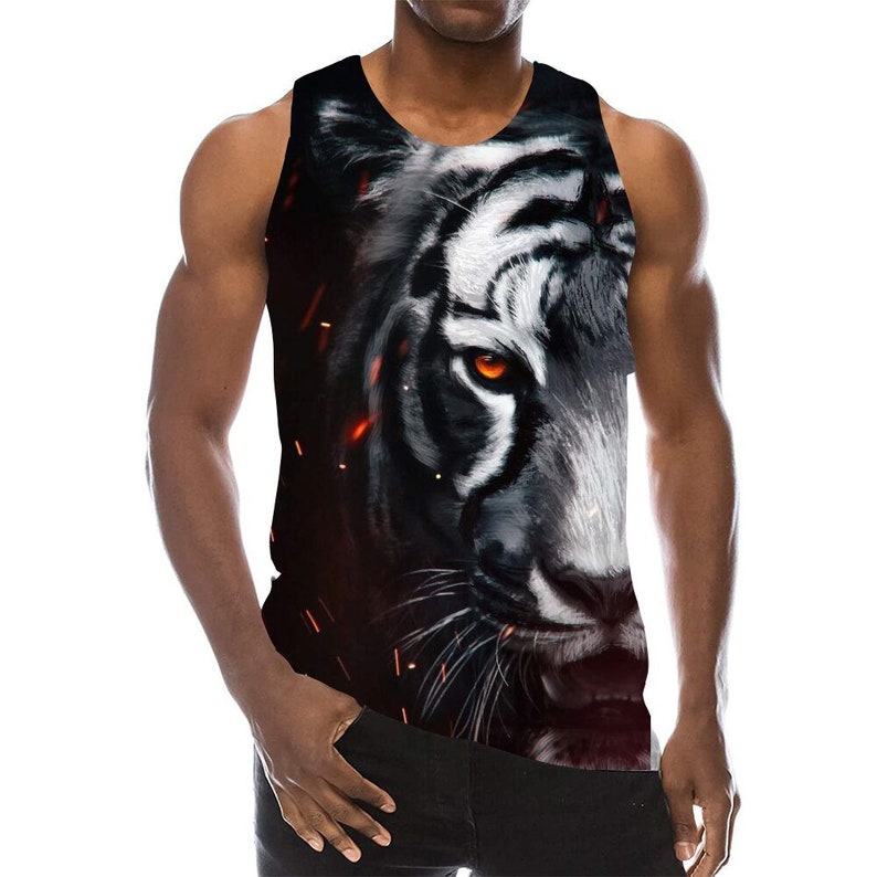 Tiger Tank Top Top Shirt Cloth Quality Gift Tank - Etsy