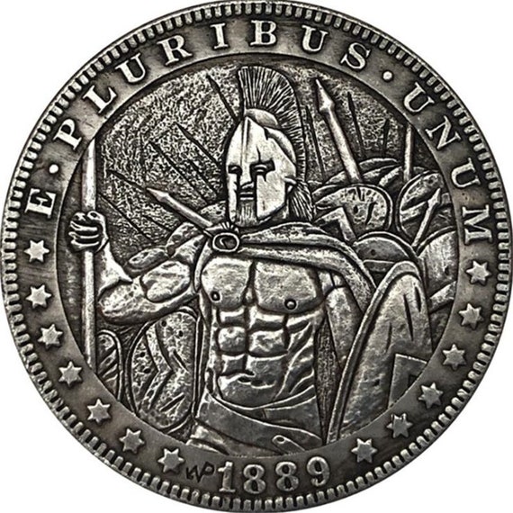 Spartan Warrior Metal Coin New Gift Coin Metallic Coins - Etsy