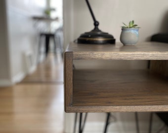 Solid Oak End Table - Etsy