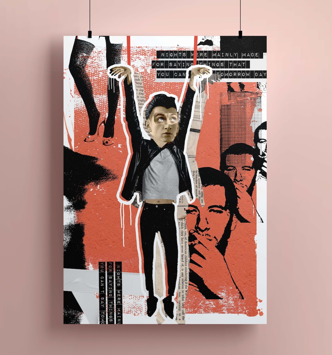 Artic Monkeys , Alex Turner Collage Inspired Print - Etsy