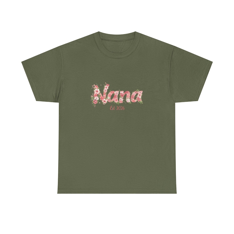 Floral Shirt | Personalized Est. 2026 Cotton Tee | Nana | Gift for Her ...