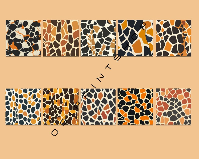 30 Giraffe Skin Seamless Textures for Commercial Use, High-quality ...