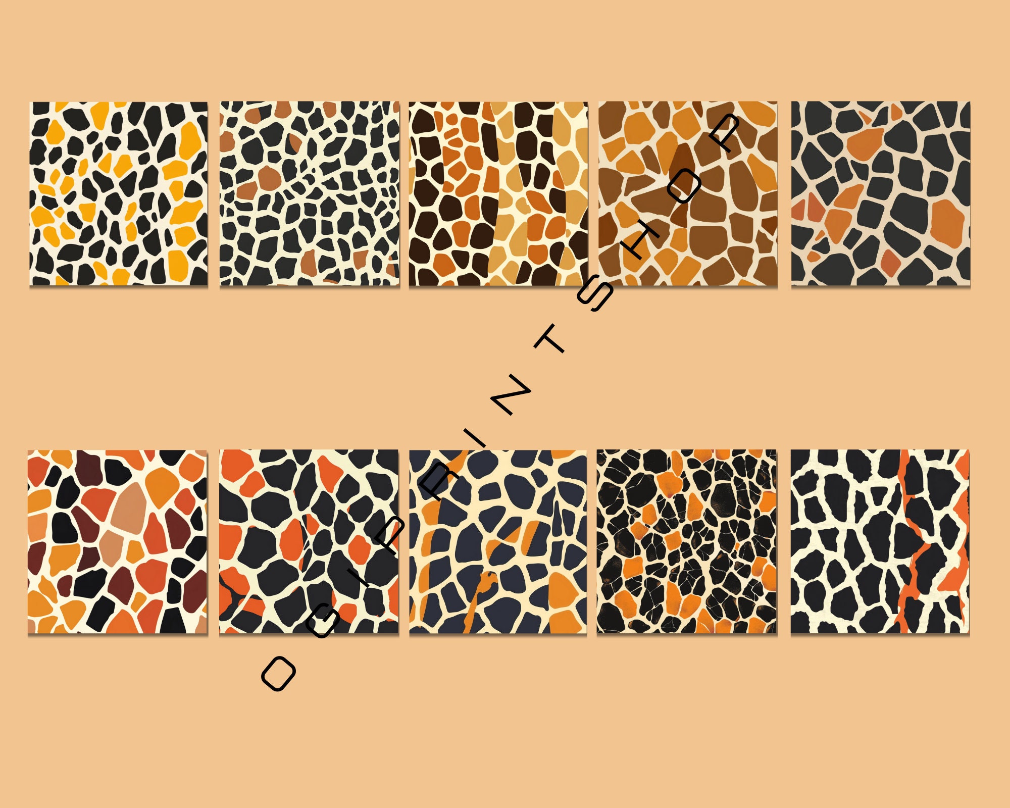 30 Giraffe Skin Seamless Textures for Commercial Use, High-quality ...