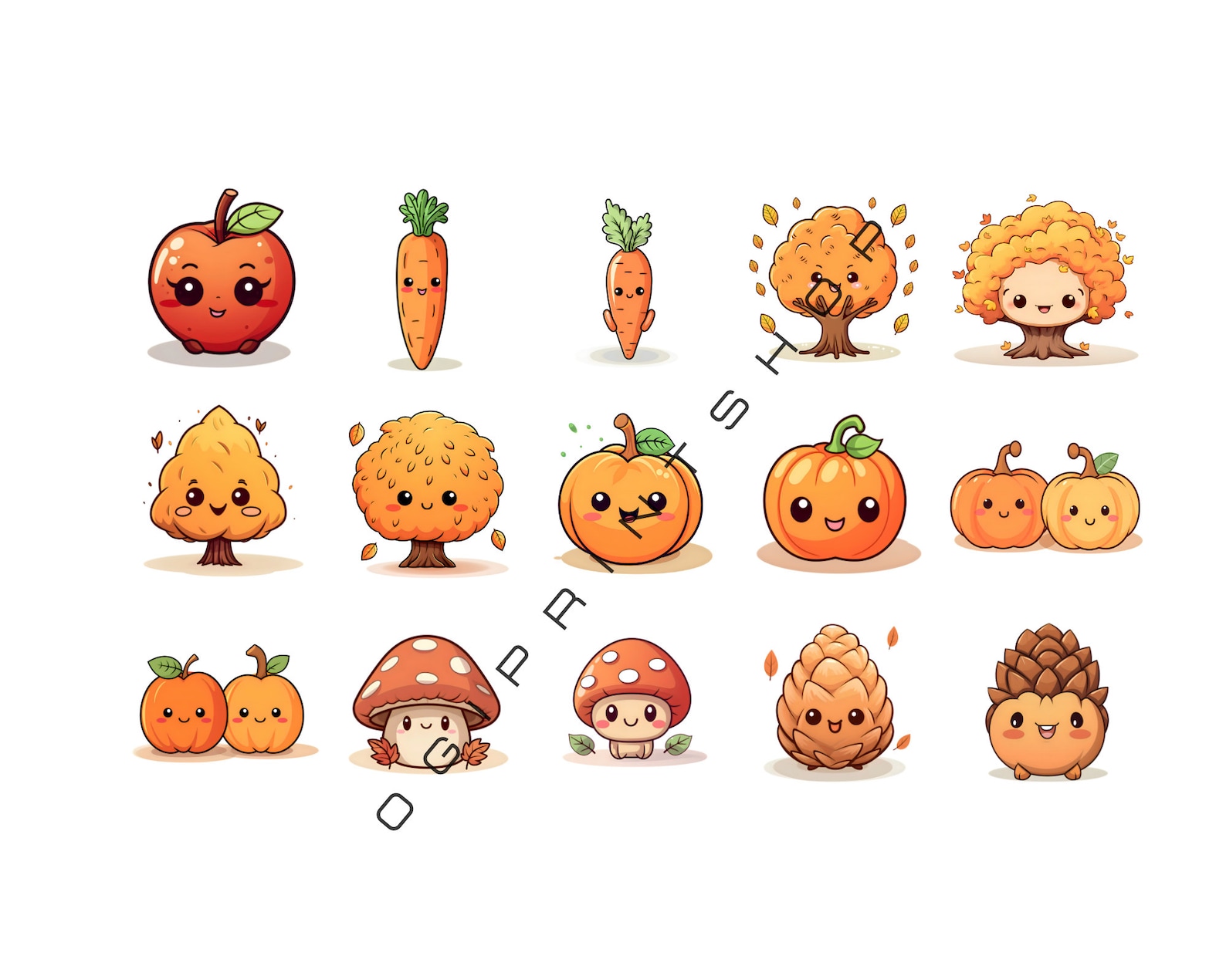 35 Cute Kawaii Fall PNG Clipart, High Quality Images for Nursery ...